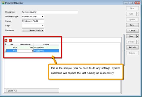 Set Running No By Date Year Format SQL Documentation