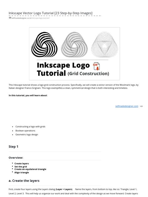 Inkscape Vector Logo Tutorial 23 Step By Step Images Pdf Triangle