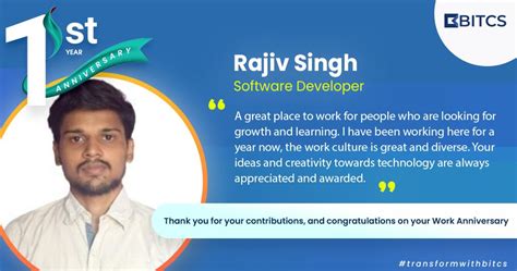 Bitcs On Linkedin Transformation Work Anniversary Bitcs