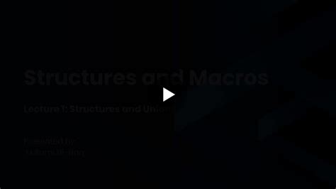 📘 Sharing My Presentation On Chapter 10 Structures And Macros Part