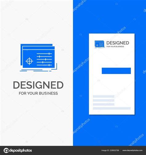 Business Logo File Object Processing Settings Software Vertical Blue Business Stock Vector Image