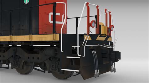 Locomotive Sd40 2 Cn 3d Model 89 Max Fbx Obj Free3d