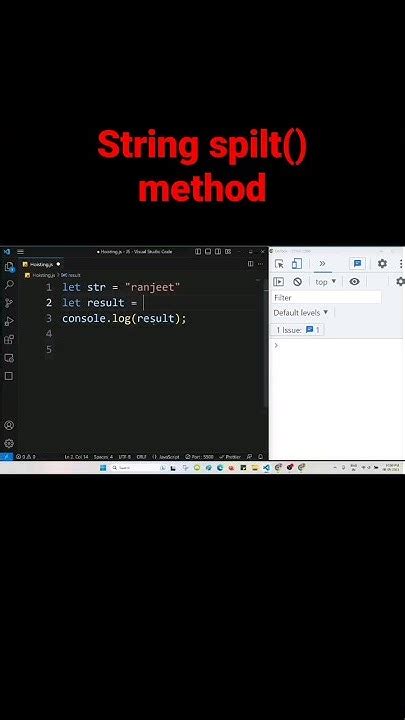 String Split Method In Javascript Youtube