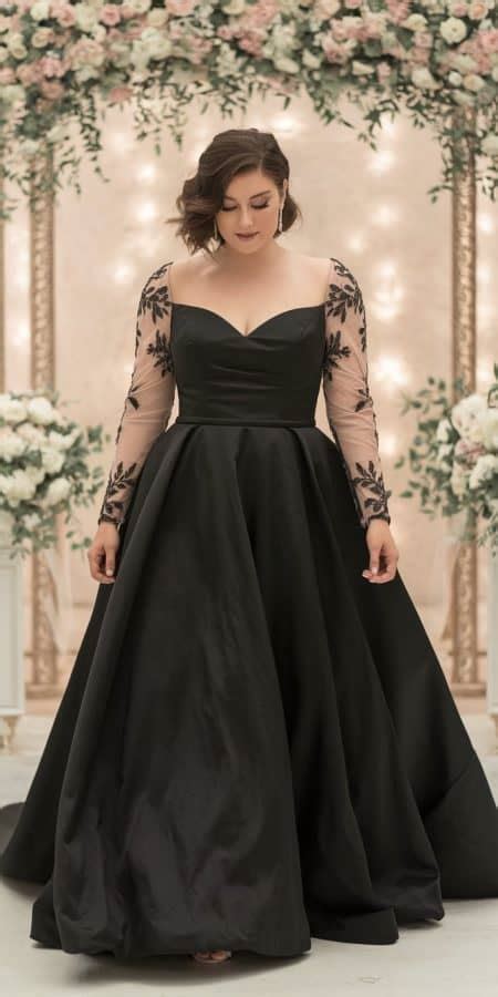20 Stunning Plus Size Black Wedding Dress Inspirations