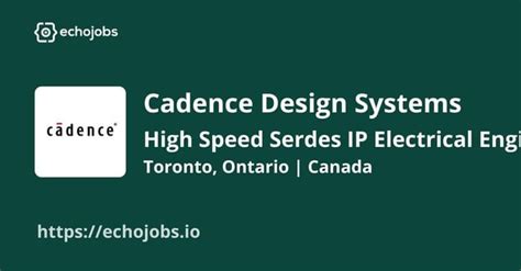 Cadence Design Systems Is Hiring High Speed Serdes Ip Electrical