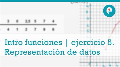Introducción A Las Funciones Ejercicio 5 Representación Gráfica De