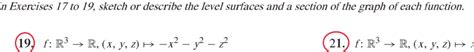 Solved In Exercises To Sketch Or Describe The Level Chegg
