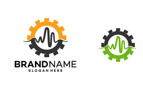 펄스 기어 아이콘 요소 기어 로고 디자인 템플릿 일러스트 벡터 개념과 주제에 대한 스톡 벡터 아트 및 기타 이미지 개념과 주제 공장 산업 건물 공학 Istock