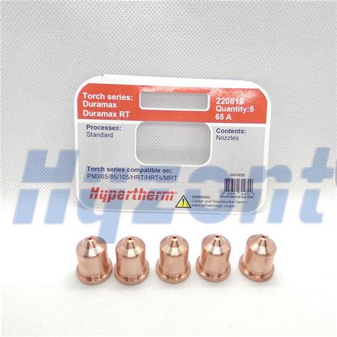 220819 65a Duramax Rt Hypertherm Plasma Torch Consumables