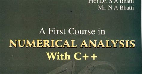 I 21 A First Course In Numerical Analysis With C Text Book For Bs