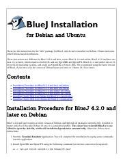 Ubuntu Debian BlueJ Installation Instructions Pdf BlueJ Installation For Debian And Ubuntu