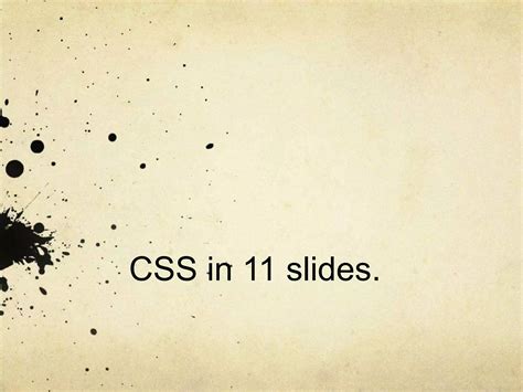 Introduction To Css Ppt