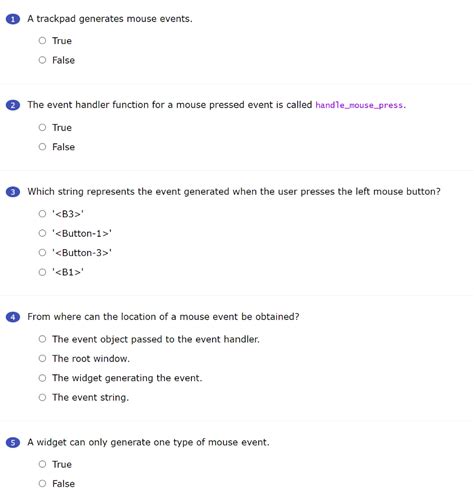 Solved A Trackpad Generates Mouse Events O True O False Chegg