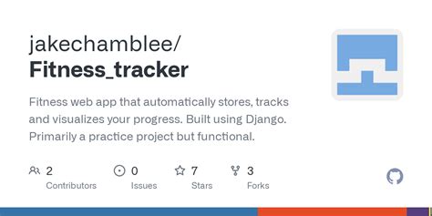 GitHub Jakechamblee Fitness Tracker Fitness Web App That Automatically Stores Tracks And