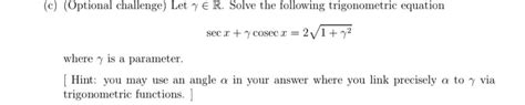 Solved C Optional Challenge Let 7 R Solve The Chegg Com