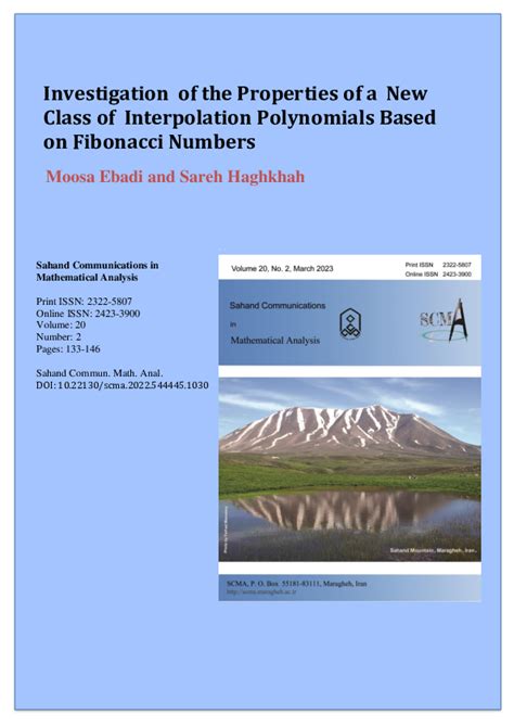 Pdf Investigation Of The Properties Of A New Class Of Interpolation Polynomials Based On