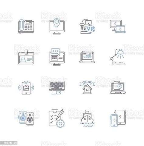 Software Industry Line Icons Collection Programming Development Coding
