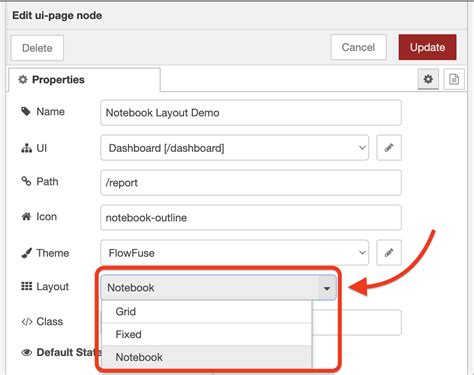 Layouts Node Red Dashboard 20