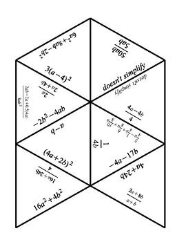 Simplify Algebraic Expressions By Miss Lauren TPT