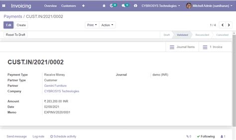 Invoice To Payments Odoo V Community Edition Book