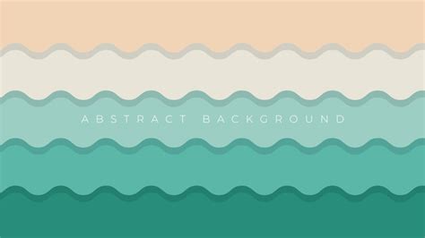 초록색 파스텔 파동 페이퍼 커트 추상적인 배경 디자인 프리미엄 벡터