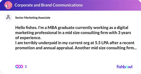 Hello Fishes I M A Mba Graduate Currently Working Fishbowl