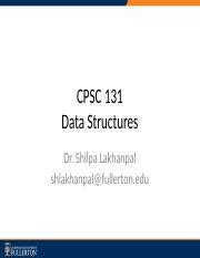 Algorithm Analysis Part Pdf Cpsc Data Structures Dr Shilpa Lakhanpal Shlakhanpal