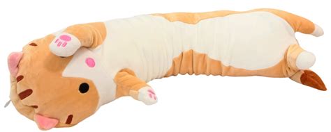 Кіт батон мяка іграшка антистрес подушка 70 см плюшевий котик