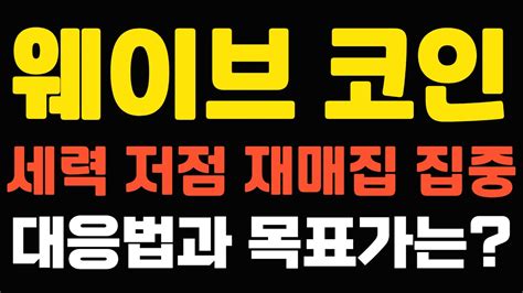 웨이브 코인 🔥세력 저점 재매집 집중하고있다~대응법과 목표가는 러시아 이더리움 웨이브 코인 전망 호재 목표가 대응 실시간