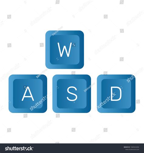 Wasd Button On Keyboard Transparent Background Stock Vector Royalty Free 1984943204 Shutterstock