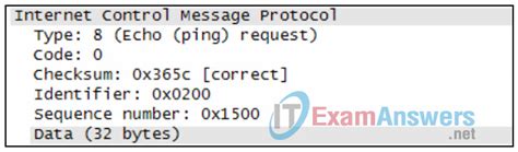 Lab Examining ICMP Packets Answers
