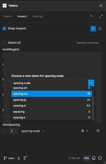 Improve The List Of Available Tokens In A Dropdown · Issue 1099