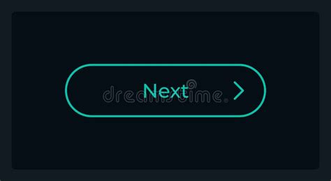 Hover Next Step Button Ui Element Template Stock Vector Illustration
