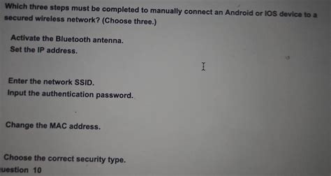Solved Which Three Steps Must Be Completed To Manually Connect An
