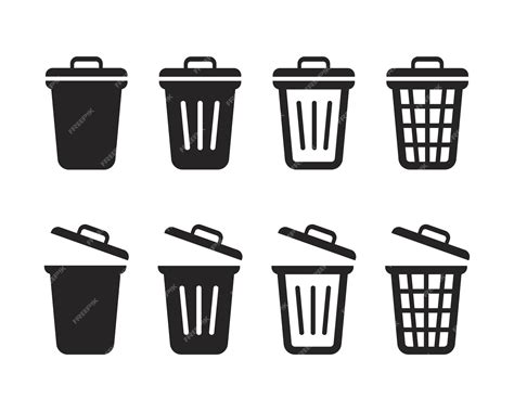 Premium Vector Trash Can Icon Delete Icon Vector Recycle Bin Icon Rubbish Bin Trash Bin