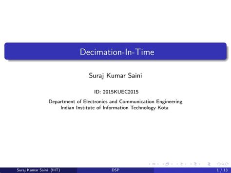 decimation in time pdf computing technology and computing