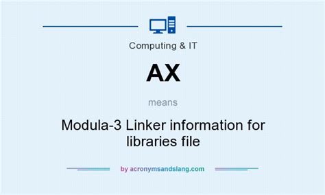 Ax Modula 3 Linker Information For Libraries File In Computing And It