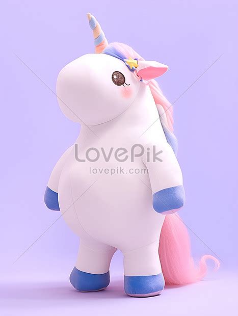 판타지 유니콘 인형 일러스트 무료 다운로드 Lovepik