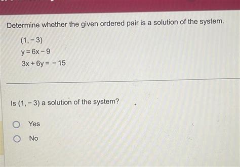 Answered Determine Whether The Given Ordered Pair Is A Solution Of
