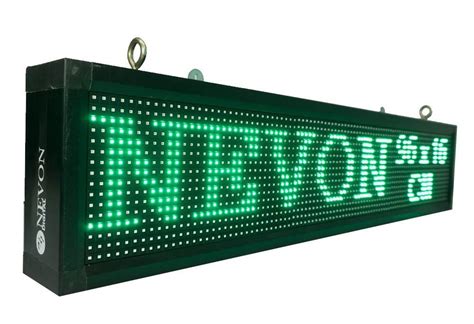 Green And Black Wall Mounted Scrolling LED Display At 2200 Sq Ft In Mumbai