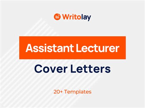 Assistant Lecturer Cover Letter Examples And Tips Writolay