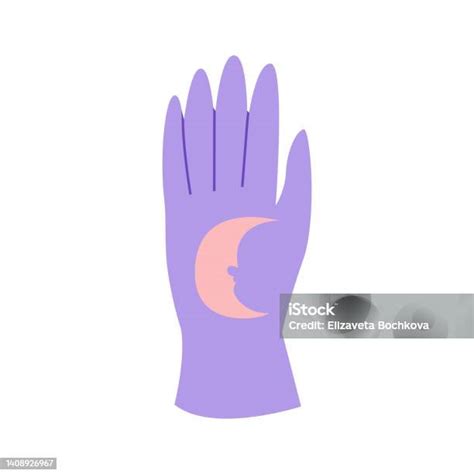 고립 된 배경에 초승달 모양의 보라색 장갑의 벡터 일러스트 레이 션 개인 장식품에 대한 스톡 벡터 아트 및 기타 이미지 개인 장식품 개척시대의 서부 귀여운 Istock