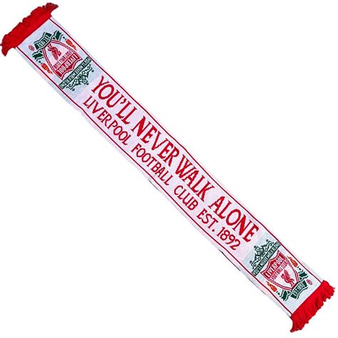Liverpool Fc Official White Ynwa Scarf Scarves Lfc T Ebay Uk In