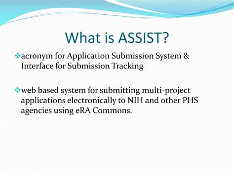 Ppt Nih Assist Powerpoint Presentation Free Download Id1693219