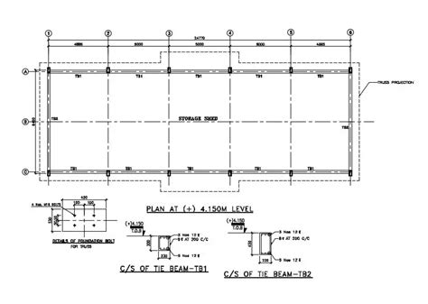 The Layout Of The Beam Stiffener Are Given In This 2d Autocad Dwg Drawing Download The Free