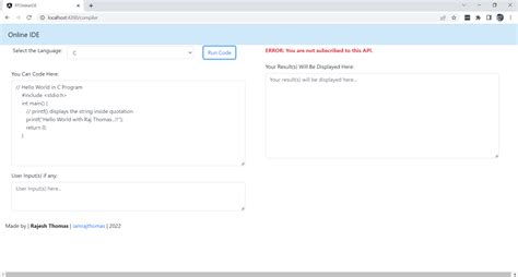 Github Iamrajthomasonlineide This Is A Simple Online Ide Made