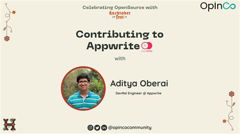 Contributing To Appwrite With Aditya Oberai Celebrating Opensource