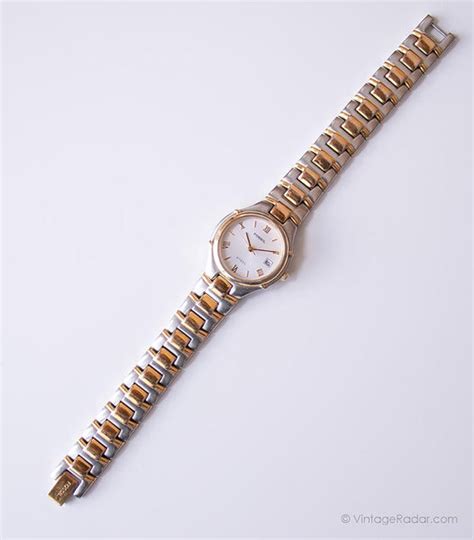 Vintage Fossil Solid Stainless Steel Watch For Women Two Tone Watch Vintage Radar