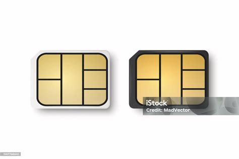 벡터 3d 현실적인 흰색과 검은 색 플라스틱 나노 Sim 카드 템플릿 세트 격리 모형 브랜딩을 위한 Sim 카드의 디자인 템플릿입니다 상위 뷰 3차원 형태에 대한 스톡 벡터
