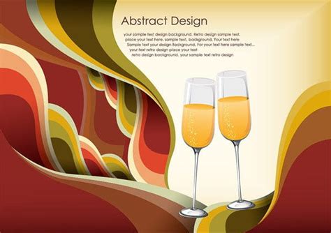 샴페인 잔 벡터 배경 자료 조수 Eps Uidownload